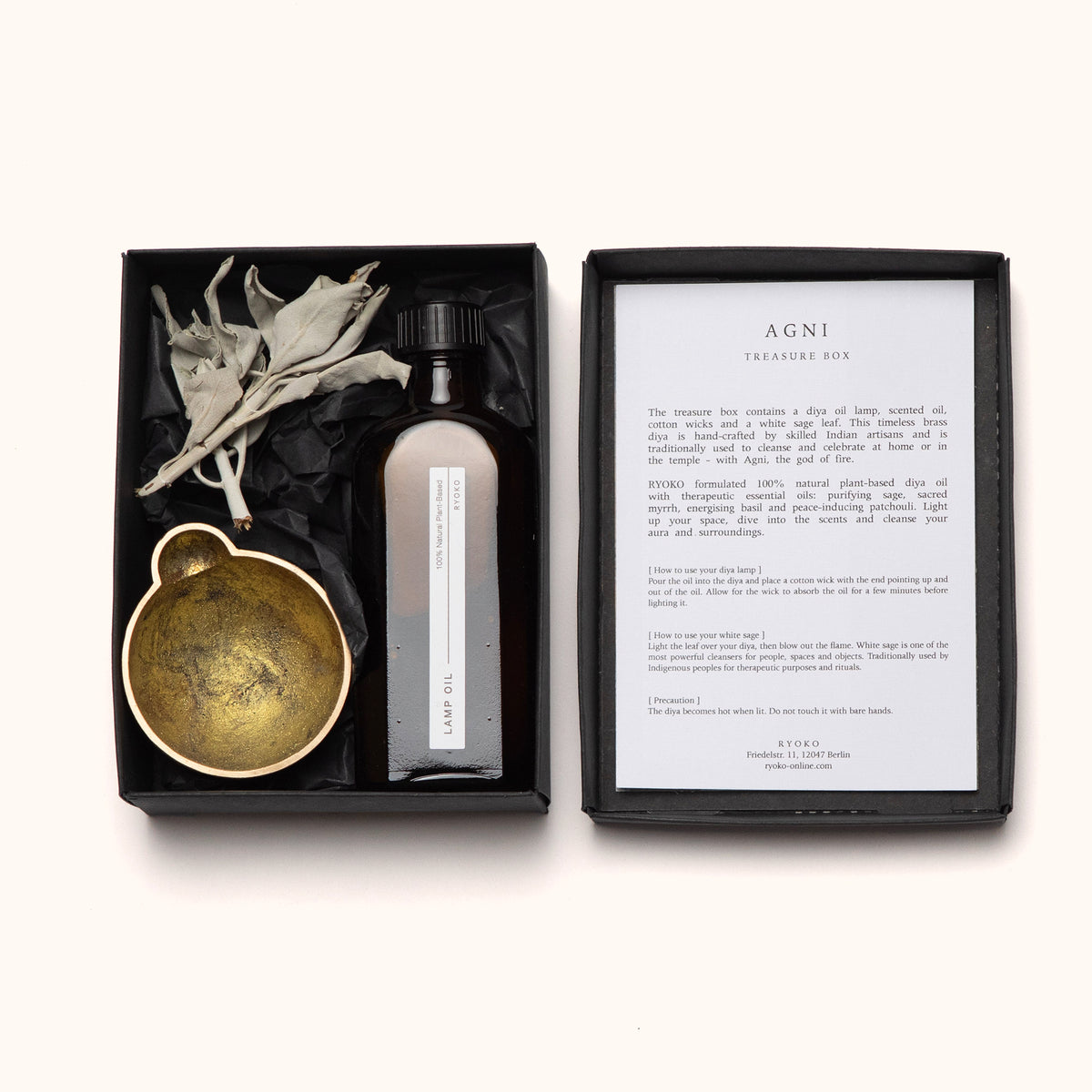 ANGI BOX SCENTED OIL LAMP– HANDMADE